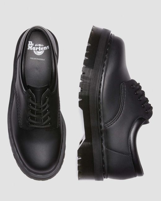 Dr. Martens Vegan 8053 Quad Mono Leather Shoes in Black for Men | Lyst
