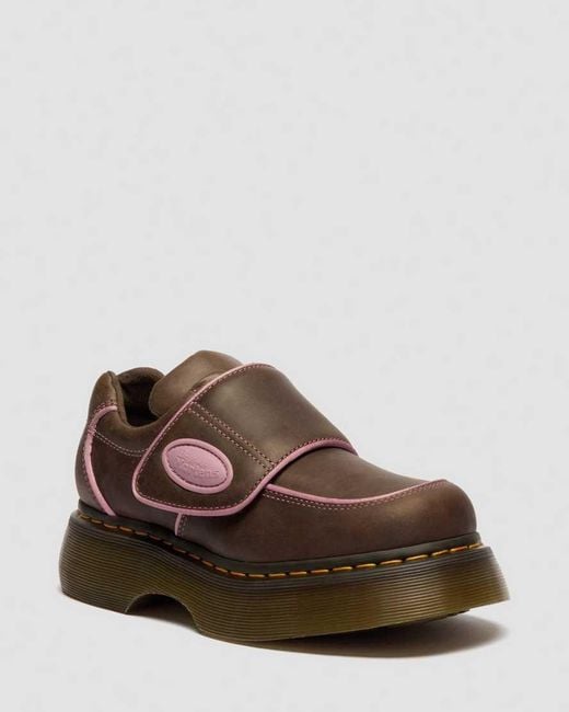 Dr. Martens Leather Buzz Strap Wyoming Shoes in Brown | Lyst UK