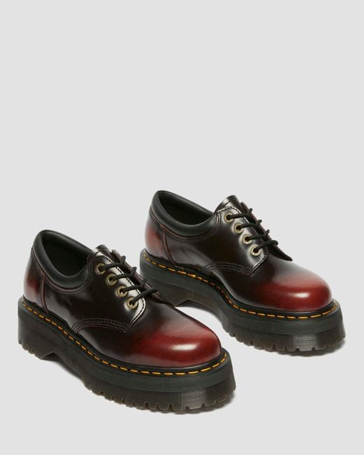 Dr. Martens 8053 Quad Arcadia Leather Platform Shoes in Black | Lyst
