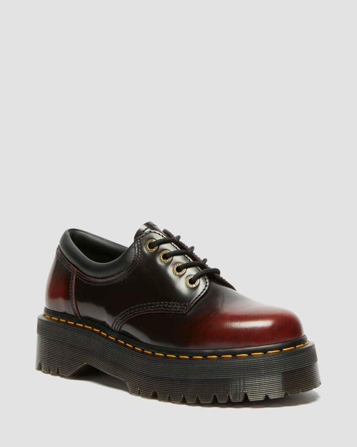 Dr. Martens 8053 Quad Arcadia Leather Platform Shoes in Black | Lyst