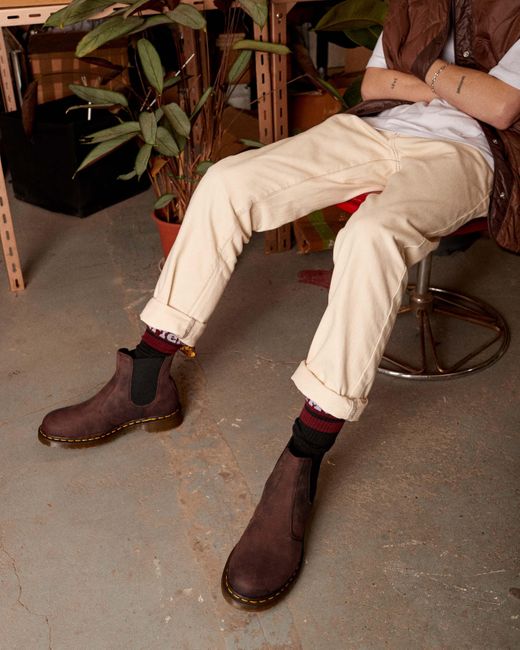 Dr Martens 2976 Waxed Full Grain Leather Chelsea Boots In Brown Lyst