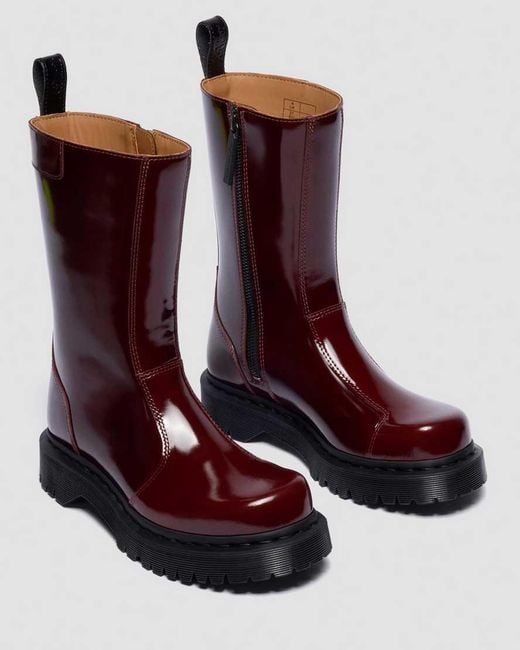 Dr. Martens Rejena Lacquered Leather Boots | Lyst UK