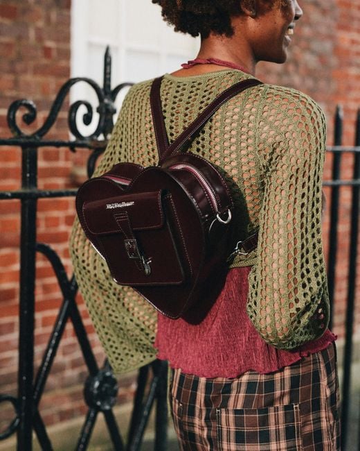 Dr. Martens Vegan Heart Shaped Bag in Brown | Lyst