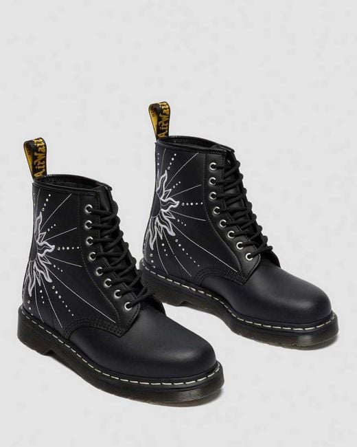 Dr. Martens 1460 Solar Flare Reclaimed Leather Boots in Black | Lyst UK