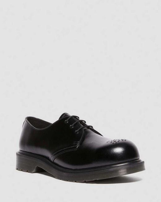 Dr. Martens 1461 Analine Leather Steel Toe Shoes Brogues in Black for ...