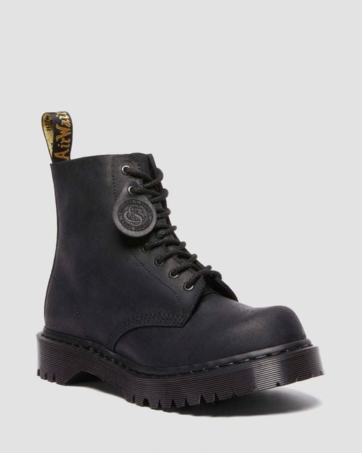 Dr. Martens 1460 Bex Bump Toe Leather Boots in Black | Lyst