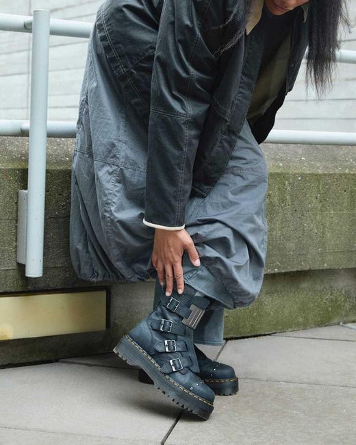 Dr. Martens Jadon Boot Hinge Platforms in Black | Lyst UK