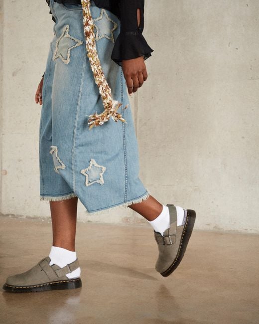 Dr. Martens Jorge Ii Faux Fur Lined Nubuck Slingback Mules in Brown | Lyst