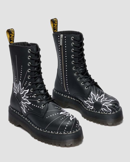 Dr. Martens Jadon Hi Solar Flare Reclaimed Leather Platform Boots in ...