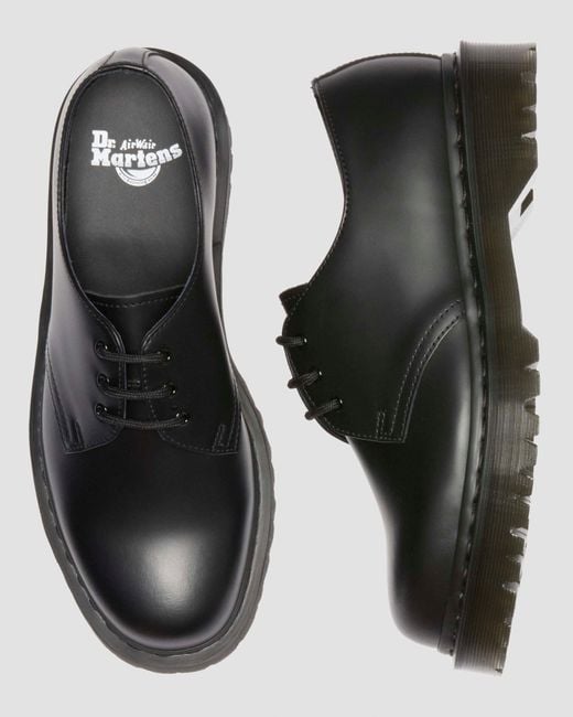 Dr. Martens 1461 Bex Bump Toe Leather Shoes in Black | Lyst