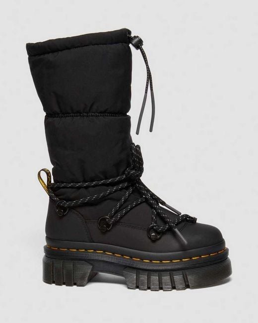 Dr. Martens Audrick Hi Puffer Boots in Black | Lyst UK