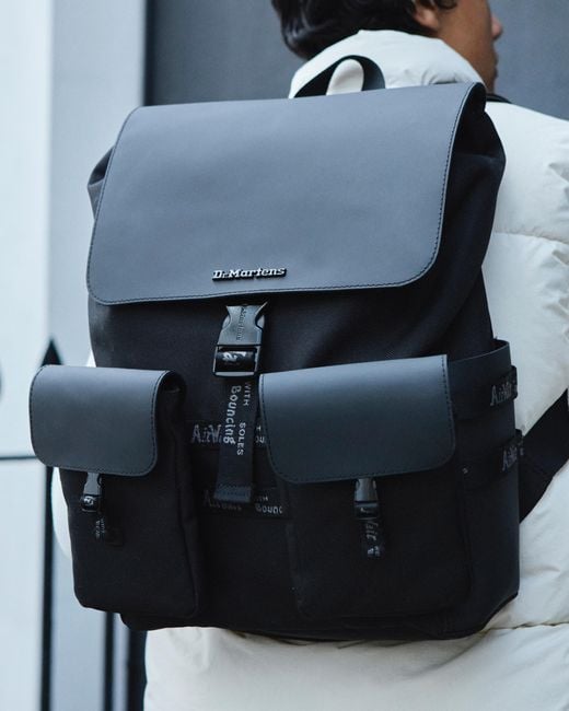 Dr. Martens Rubberised Kiev Leather Backpack in Black | Lyst
