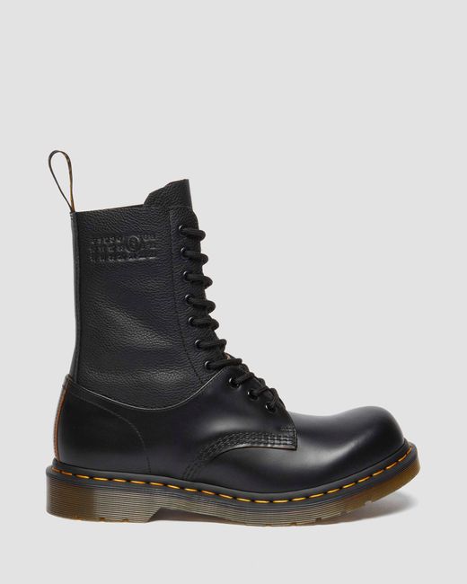 Dr. Martens 1490 1461 Mm6 Leather Lace Up Boots in Black for Men | Lyst