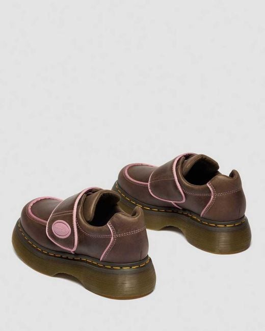 Dr. Martens Leather Buzz Strap Wyoming Shoes in Brown | Lyst UK