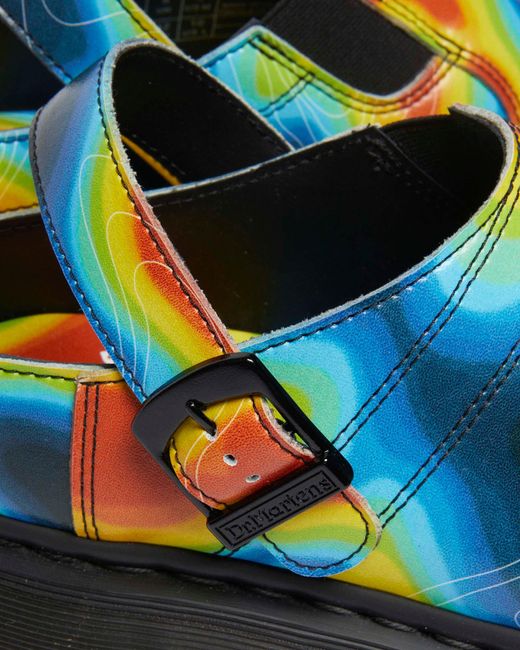 Dr. Martens Isham Genix Nappa Reclaimed Thermal Map Leather Slingback ...