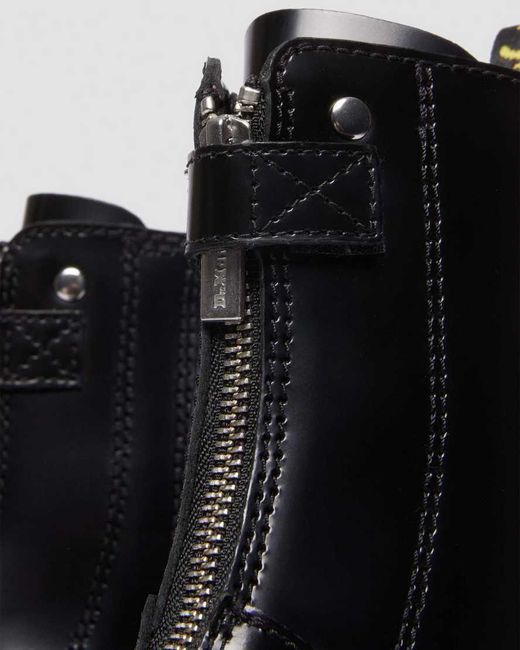 Dr. Martens Jetta Hi Max Buttero Leather Platform Boots in Black | Lyst UK