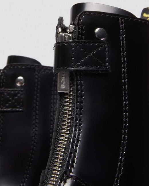 Dr. Martens Jetta Hi Max Buttero Leather Platform Boots in Black | Lyst UK