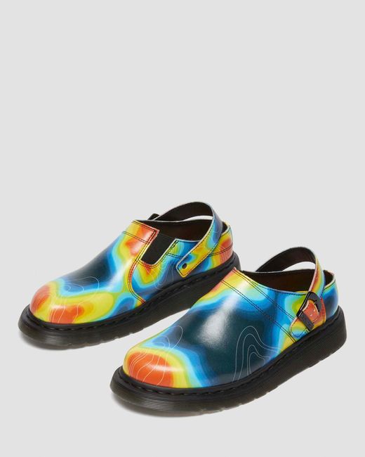 Dr. Martens Isham Genix Nappa Reclaimed Thermal Map Leather Slingback ...
