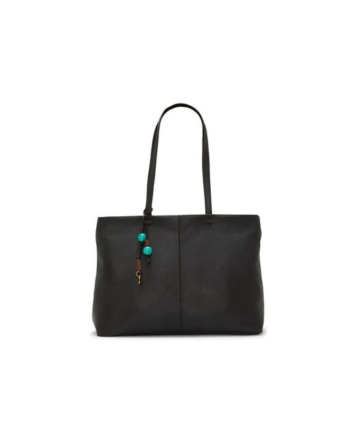 Lucky Brand Tess Leather Tote in Black | Lyst
