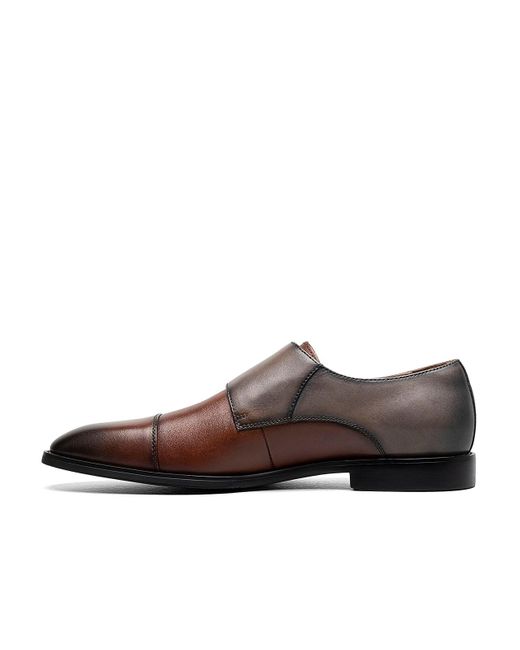 Stacy Adams Raythorne Monk Strap Slip-on in Brown for Men | Lyst