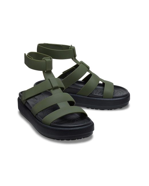 Crocs™ Brooklyn Luxe Gladiator Sandal in Green | Lyst