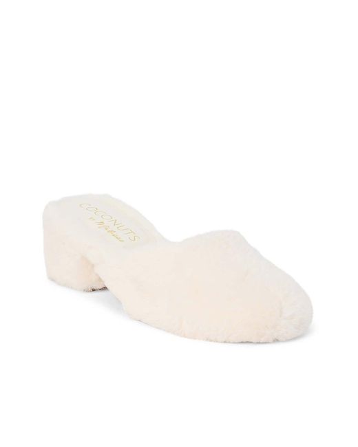 Coconuts Teddy Mule in White | Lyst