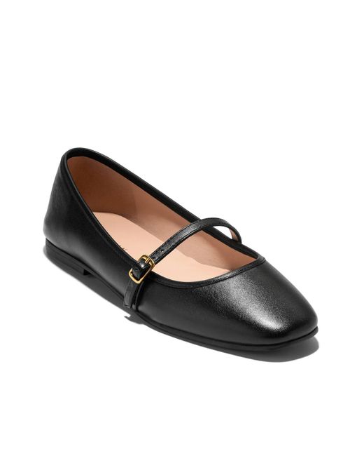 Cole Haan Yelena Mary Jane Ballet Flat in Black | Lyst