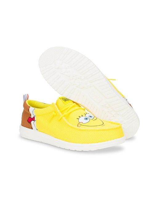 HeyDude Wally Spongebob Squarepants Slip-on in Yellow for Men | Lyst