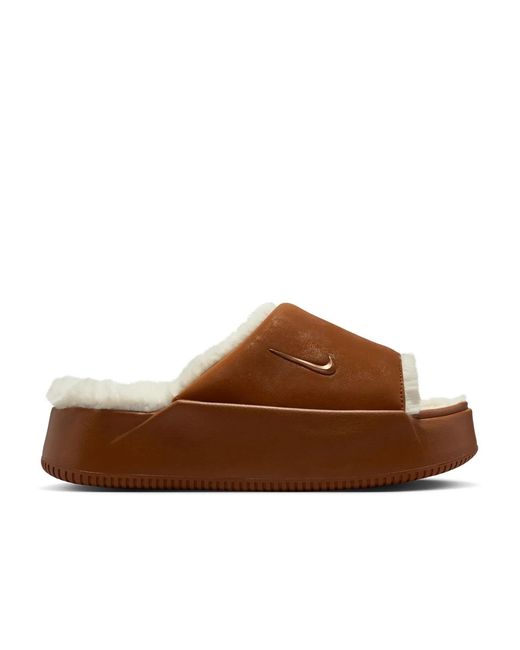 Nike Calm Elevation Platform Slide Sandal in Brown | Lyst