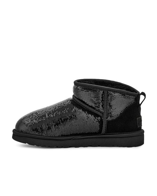 UGG Classic Ul Mini Mirror Ball Boot in Black | Lyst
