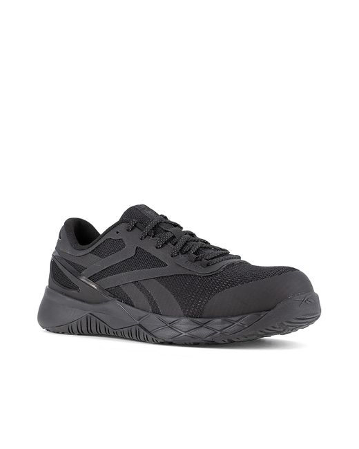 Reebok Nanoflex Composite Toe Work Shoe in Black for Men | Lyst