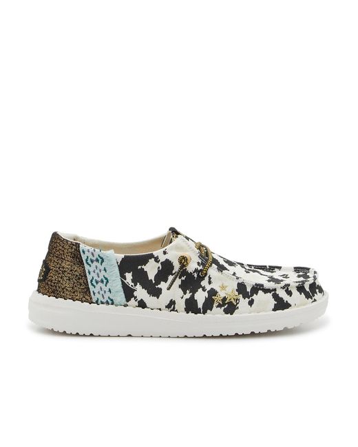 Hey Dude Wendy Disco Cow Slip-on in White | Lyst
