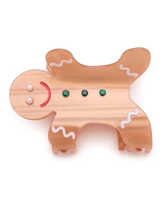 Kelly & Katie Gingerbread Holiday Hair Clip in Pink | Lyst