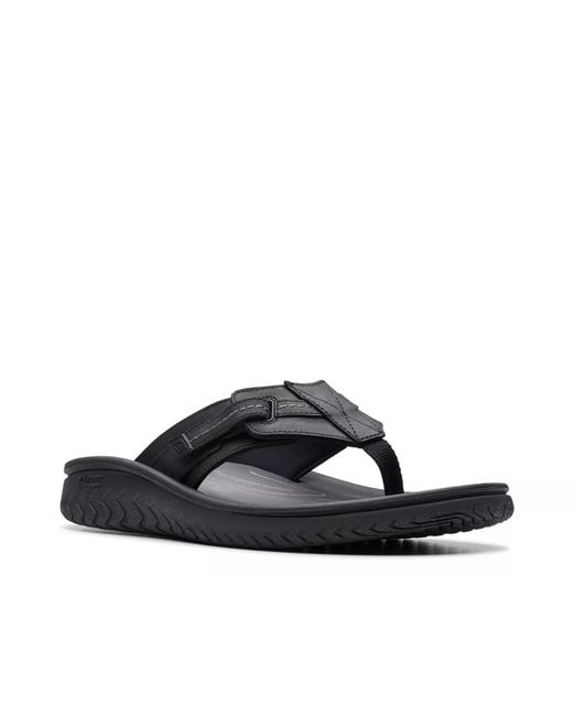 Clarks Wesley Sun Sandal in Black for Men | Lyst
