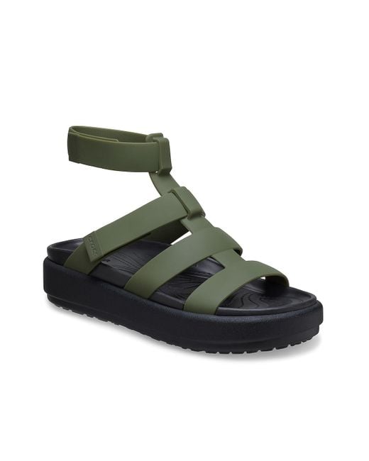 Crocs™ Brooklyn Luxe Gladiator Sandal in Green | Lyst