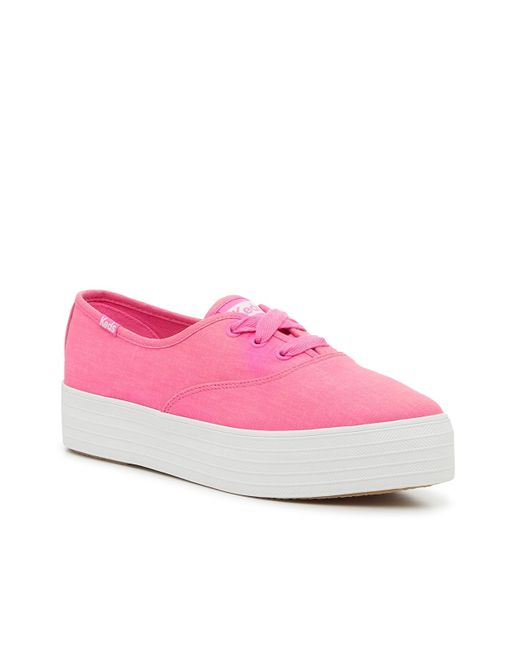 Keds Point Platform Sneaker in Pink | Lyst