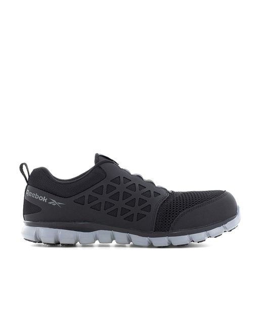 Reebok Sublite Cushion Composite Toe Work Slip-on in Black for Men | Lyst