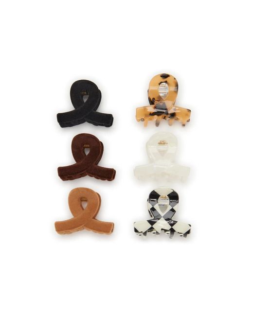 Kelly & Katie Loop Mini Claw Hair Clip Set 6 Pack in Black | Lyst