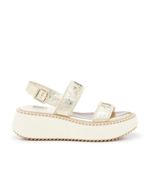 Dolce Vita Drake Platform Sandal in White | Lyst