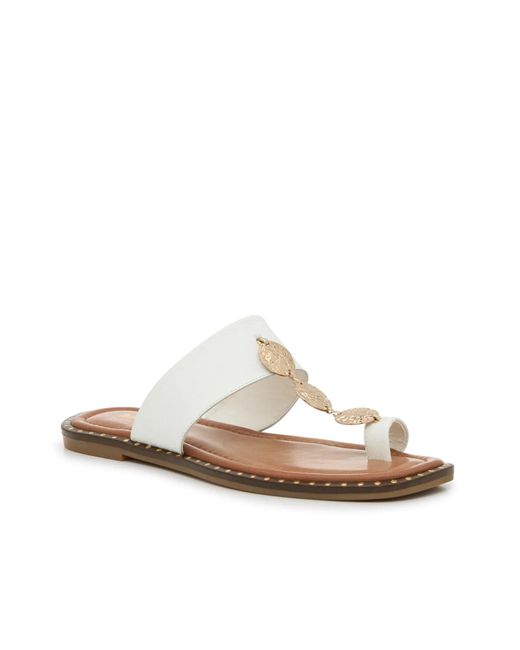 Coach and Four Penny Coin Sandal in White | Lyst