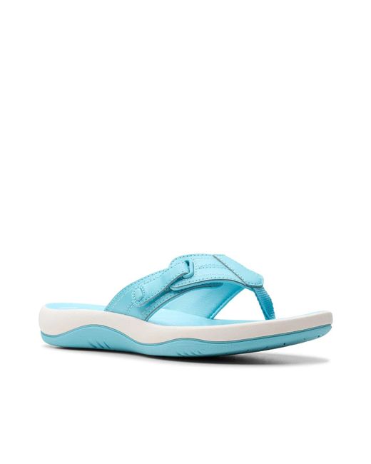 Clarks Sunmaze Loop Sandal in Blue | Lyst