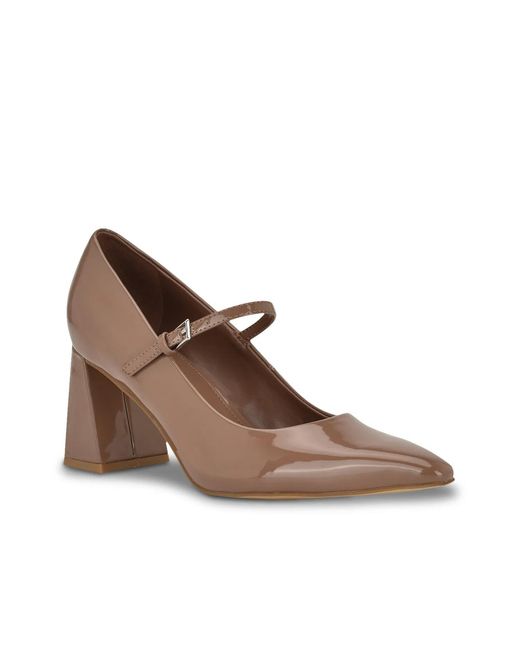 Calvin Klein Naprina Mary Jane Pump in Brown | Lyst
