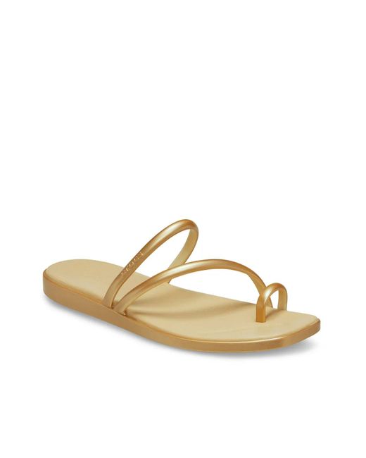 Crocs™ Miami Toe Loop Sandal in Metallic | Lyst