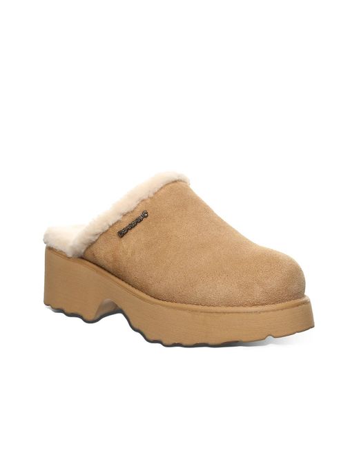 BEARPAW Marnie Platform Clog in Natural | Lyst