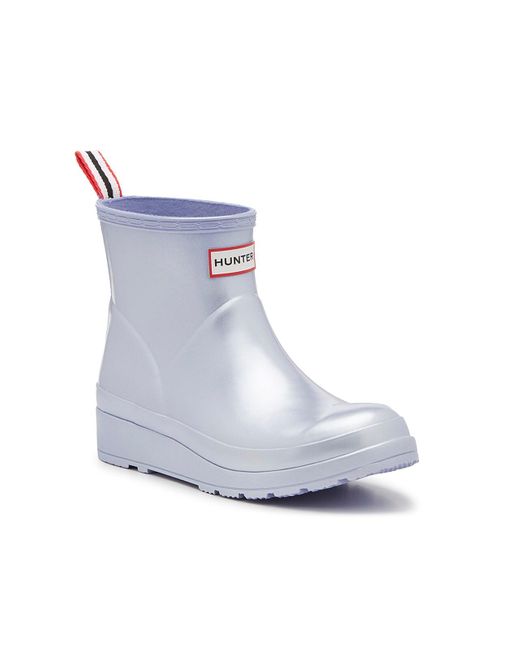 HUNTER Original Play Short Waterproof Rain Boot in White | Lyst