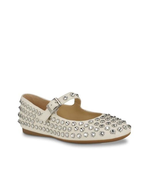 Guess Kalidal Mary Jane Flat in Metallic | Lyst
