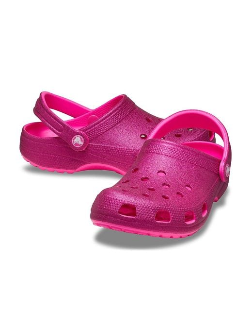 Crocs™ Classic Glitter Clog in Pink | Lyst