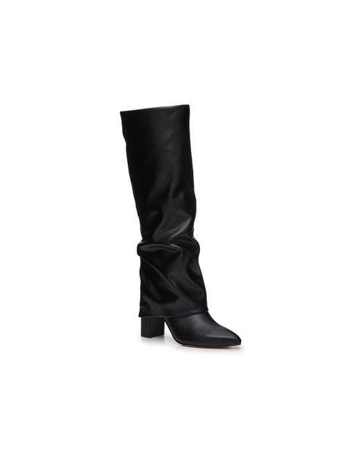 Marc Fisher Faldo Foldover Boot in Black | Lyst