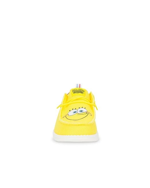 HeyDude Wally Spongebob Squarepants Slip-on in Yellow for Men | Lyst