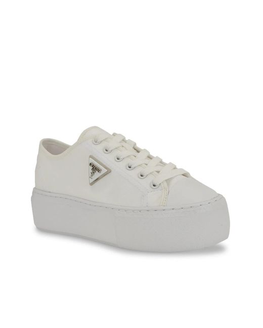 Guess Joezi Platform Sneaker in White | Lyst